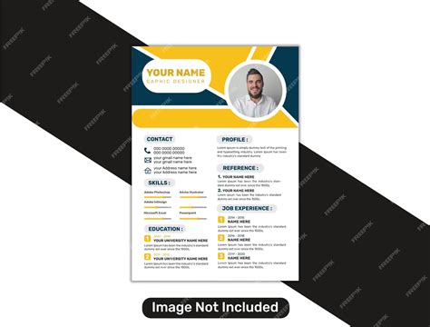 Вектор чистого и современного резюме портфеля или шаблона резюме Премиум векторы