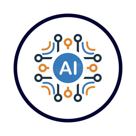 Ai Artificial Intelligent Circuit Artificial Intelligent Technology Icon Stock Vector