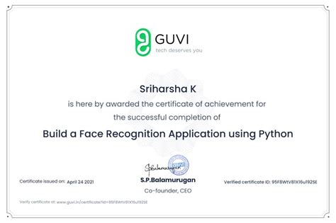 Sriharsha K On Linkedin Guvi Guinnessworldrecord Python Facerecognition Deeplearning Ai