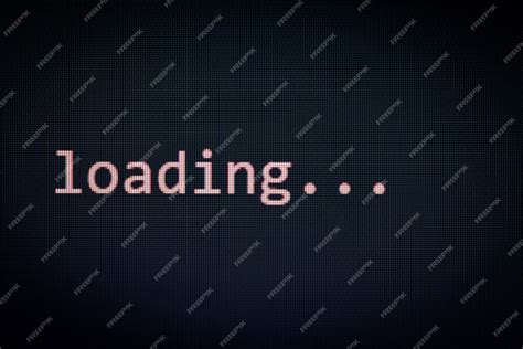 Premium Photo Loading Message On Display Screen Black Background Data