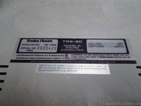 Radio Shack Trs 80 Model Iii Microcomputer Nightfall Blog