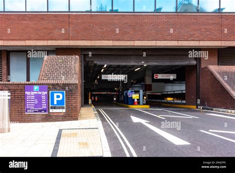 Entrance Into The Wolverhampton Civic Centre Car Park With Prices