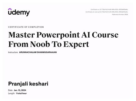 Completed Master Powerpoint Course On Udemy Pranjali Keshari Posted On The Topic Linkedin