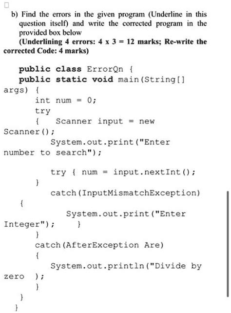 Video Solution Find The Errors In The Given Program Underline In This Question Itself And