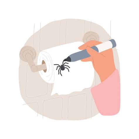 거미 장난 고립 된 만화 벡터 일러스트 레이 션 프리미엄 벡터