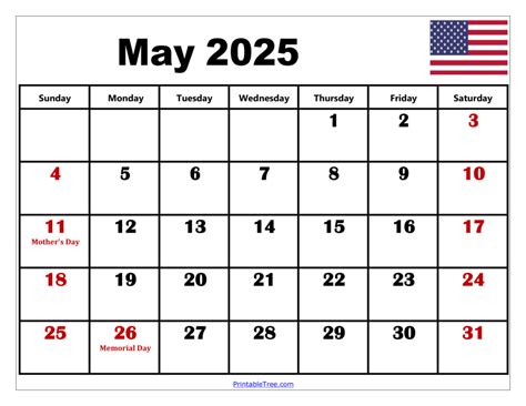 2025 May Calendar Template Kevin Lu