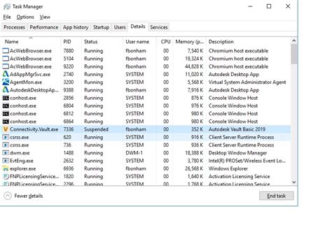 Solved Vault Copy Design Connectivityvaultexe Suspended Status Autodesk Community