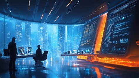 Futuristic Offices With Aidriven Resource Management Workspaces Where Resources Are Managed By