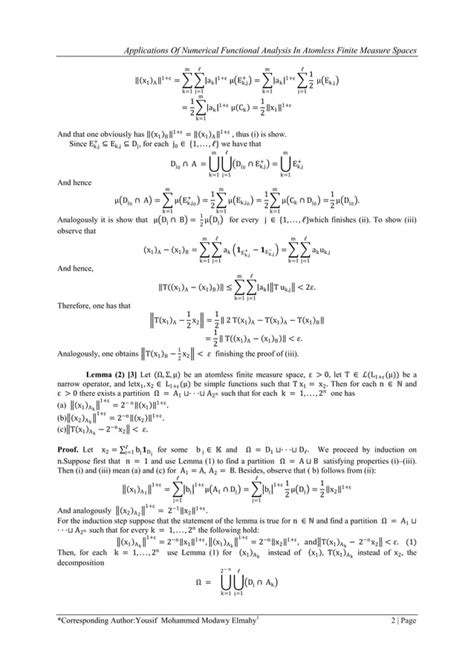 Applications Of Numerical Functional Analysis In Atomless Finite