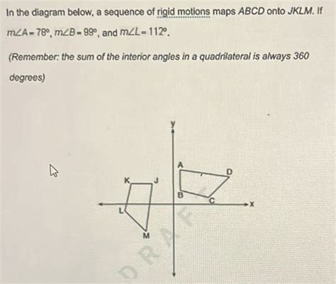 solved in the diagram below a sequence of rigid motions maps abcd