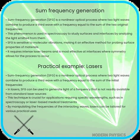 Sum Frequency Generation Optical Mixing Efficiency And Applications