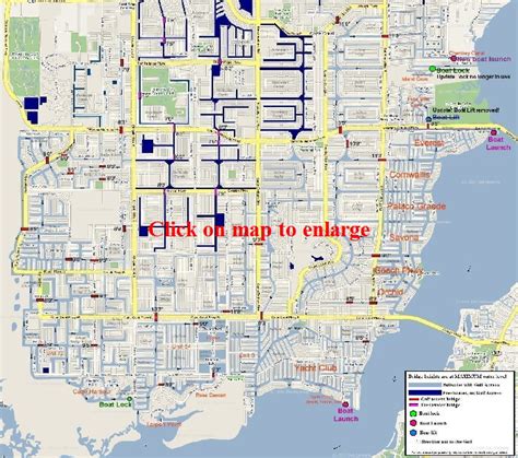 Cape Coral Maps Of Canals And Bridges