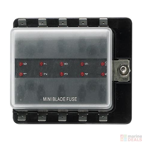 Buy Marine Fuse Holder 10 Gang With LED Indicator Online At Marine Deals Com Au