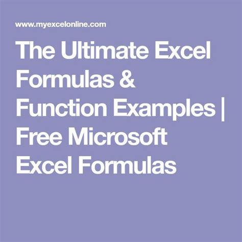 101 advanced excel formulas and functions examples excel formula microsoft excel tutorial