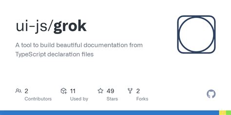 Github Ui Jsgrok A Tool To Build Beautiful Documentation From Typescript Declaration Files