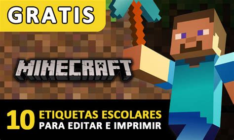 ¡gratis Kit Escolar De Minecraft Para Imprimir Ideas Para Imprimir