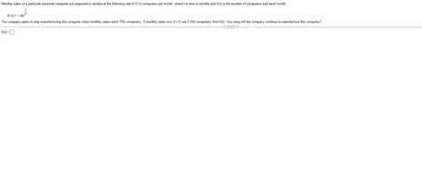 Solved Monthly Sales Of A Particular Personal Computer Are
