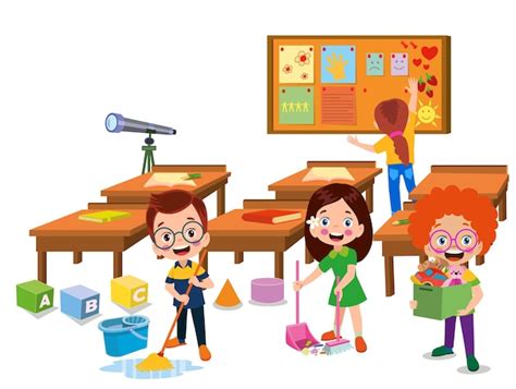 Students Cleaning Classroom Clipart Students Cleaning Classroom Clipart