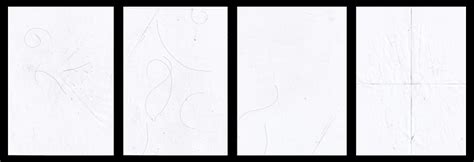 검은 색 배경에 지저분한 질감을 가진 접힌 종이 세트 당신의 창조적 인 디자인을 위해 오래되고 낡은 모습을 복제하는 데 사용할 수 있습니다 복고풍 스타일의 사진 텍스처