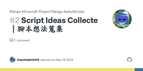 Script Ideas Collecte Issue Mango Minecraft Project Mango Kubejscripts Github