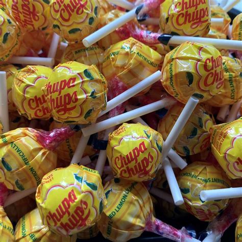 Lemon Yellow Chupa Chups Lollipops