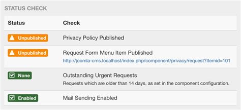 J3 X Privacy Joomla Documentation