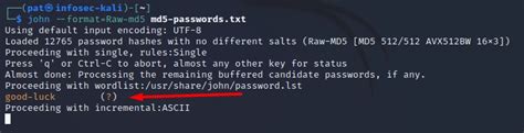 Getting Started With John The Ripper On Kali Linux Infosecscout