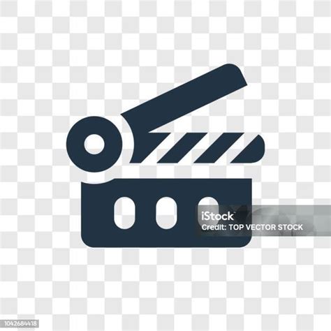 투명 한 배경 영화 투명 로고 디자인에 고립 된 영화 벡터 아이콘 감독에 대한 스톡 벡터 아트 및 기타 이미지 감독 날씬한 디자인 Istock