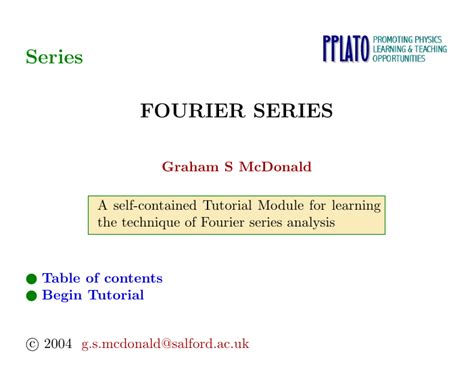 Fourier Series Tutorial