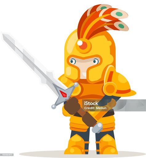 군벌 Greatsword 양손 검 판타지 중세 액션 롤플레잉 게임 캐릭터 애니메이션 준비 문자 벡터 일러스트 레이 션 계층