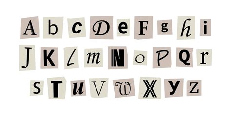 ベクター ランサム フォント 新聞からの文字の切り抜き 文字セット 犯罪者のアルファベット 白い紙に身代金の黒いテキスト プレミアムベクター