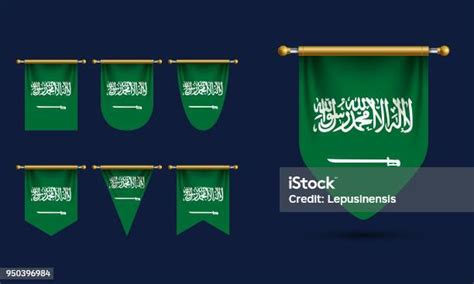 사우디 아라비아 페 넌 트 서식 파일 벡터입니다 현실적인 그림 3차원 형태에 대한 스톡 벡터 아트 및 기타 이미지 3차원 형태 경쟁 곡선 Istock