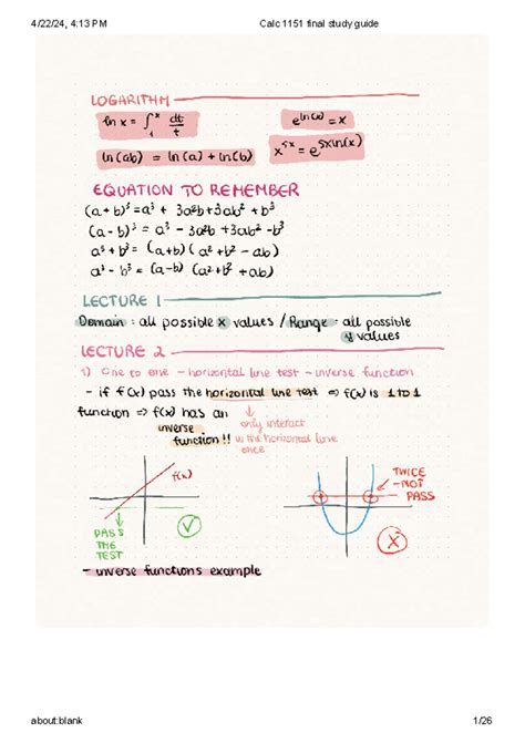 Calc Final Study Guide MAT Studocu