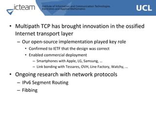 Internet Innovation With Multipath Tcp Ppt