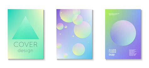 최소한의 모양 홀로그램 배너 플래카드 형광 네온 템플릿입니다 삼각형 디자인 거친 그라디언트 포스터입니다 블루 그레인 3d 세트 퍼플 미니멀 셰이프 구에 대한 스톡 벡터 아트