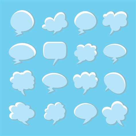 Sixteen Kinds Of Chat Message Bubble 12142091 Vector Art At Vecteezy