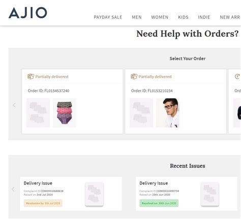 Ajio — Not Shipping And Falsely Claiming Resolution