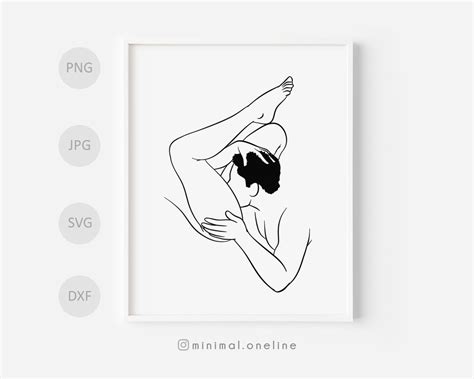 Oral Sex Svg Erotic Line Art Print Minimal Erotic Illustration