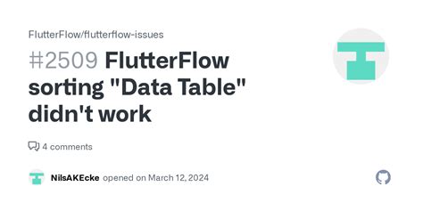 Flutterflow Sorting Data Table Didnt Work · Issue 2509