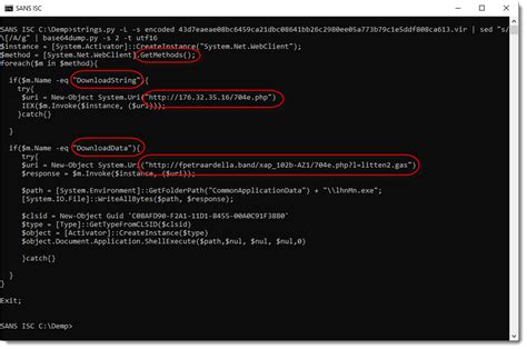 Maldoc Analysis Of The Weekend SANS Internet Storm Center