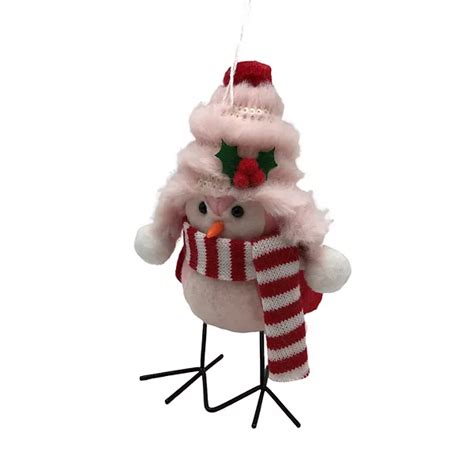 St Nicholas Square® Plush Pink Bird Christmas Ornament