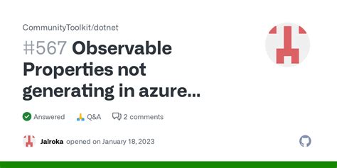 observable properties not generating in azure pipelines