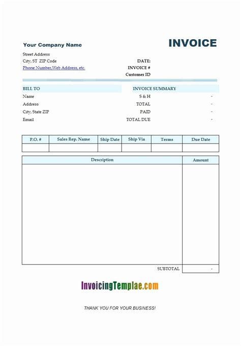 Apple Pages Invoice Template Shooters Journal
