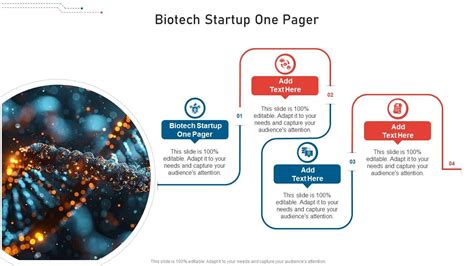 biotech startup one pager ppt sample cpp ppt powerpoint