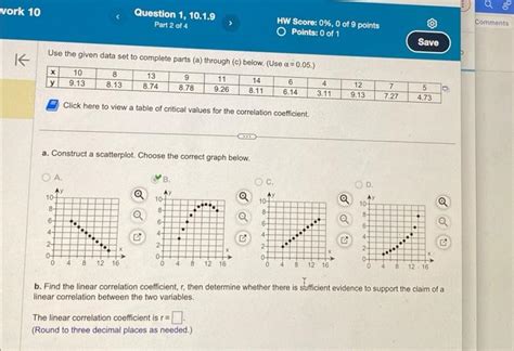 Solved Use The Given Data Set To Complete Parts A Thro