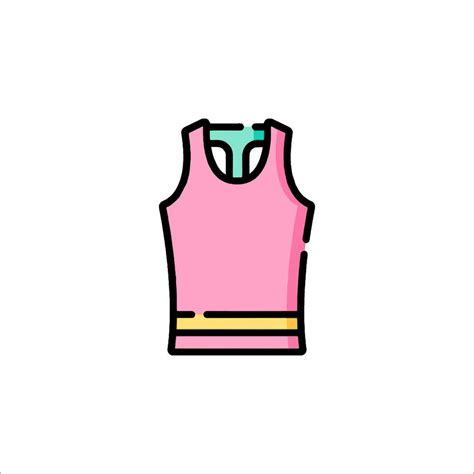 A Pink Tank Top With A Gold Stripe 54102724 Vector Art At Vecteezy