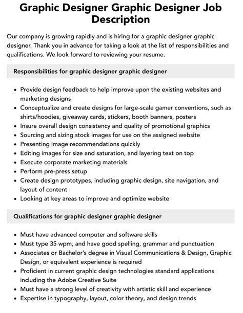 Graphic Designer Graphic Designer Job Description Velvet Jobs