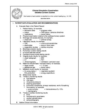 Fillable Online Clinical Simulation Examination Fax Email Print PdfFiller