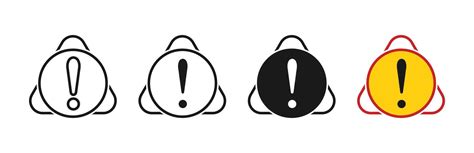 Set Of Caution And Danger Warning Signs Icons 63217305 Vector Art At Vecteezy