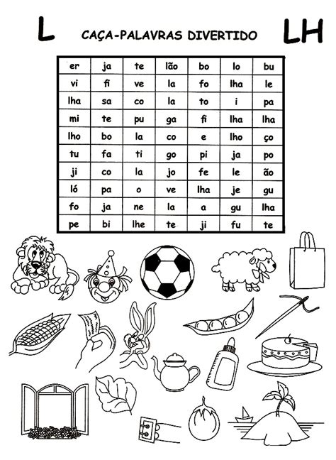 Atividades De Ortografia Com Palavras Com L E Lh